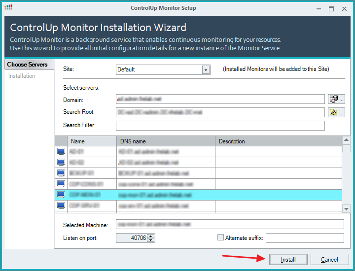 ControlUp On-Premises – Install Monitor – bjosoren's IT-Tech blog